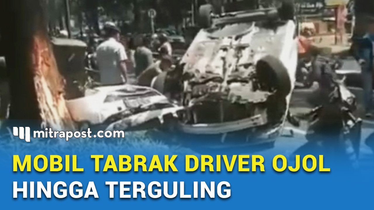 Video : Laka Lantas Mobil Tabrak Driver Ojek Online, Terseret Hingga ...